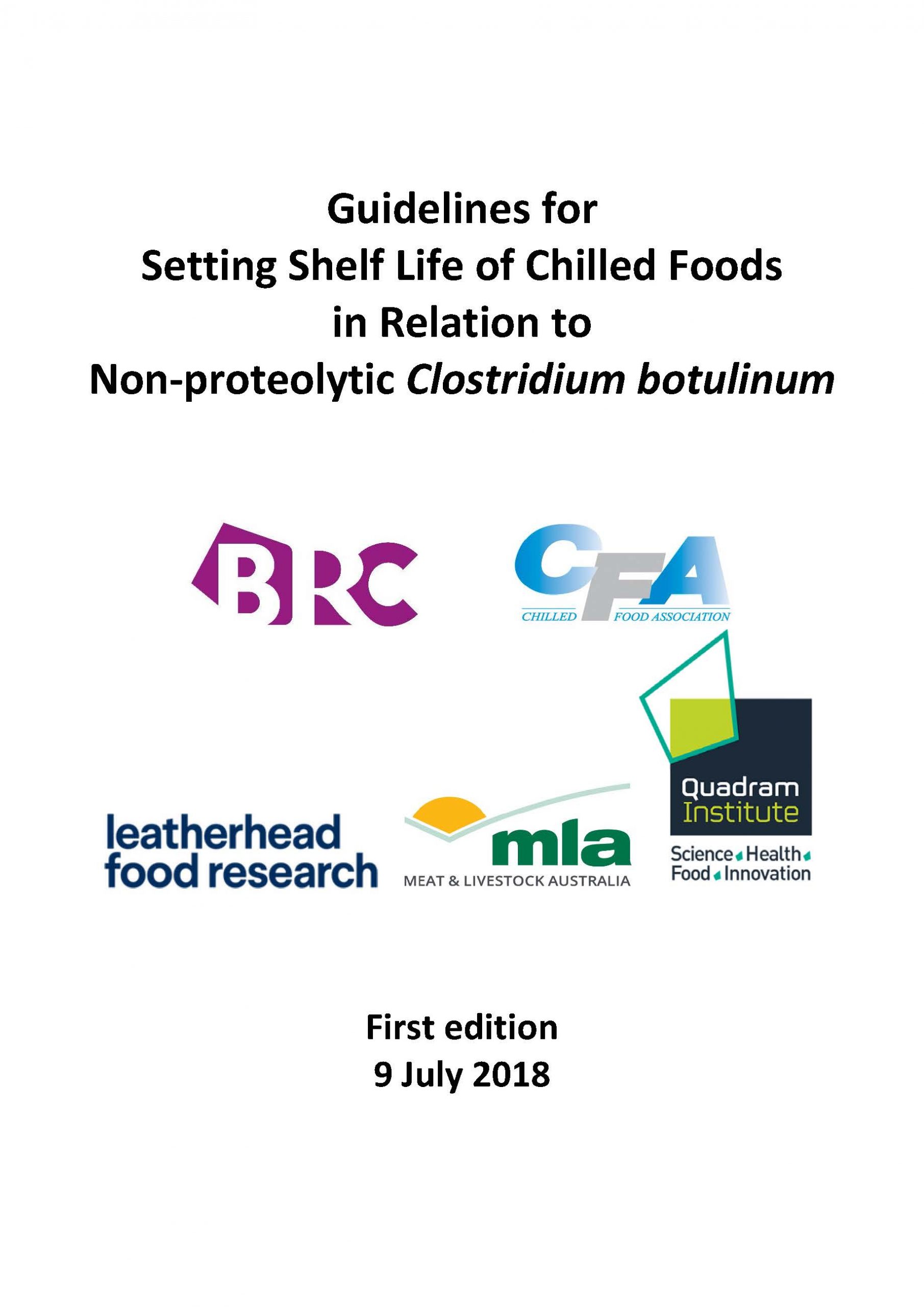New publication: Guidelines for Setting Shelf Life of Chilled Foods in ...