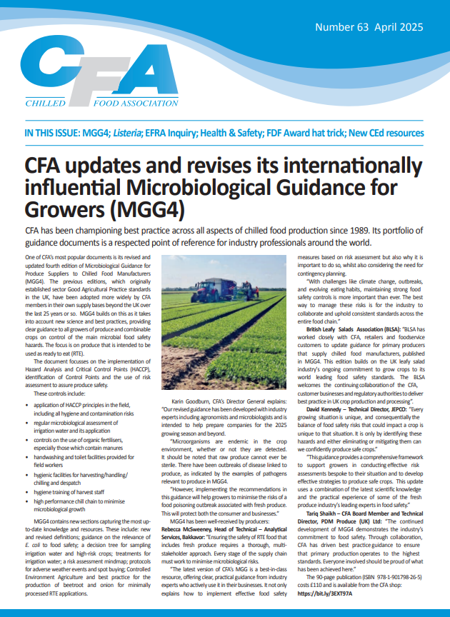 CFA April 2025 Newsletter - Chilled Food Association