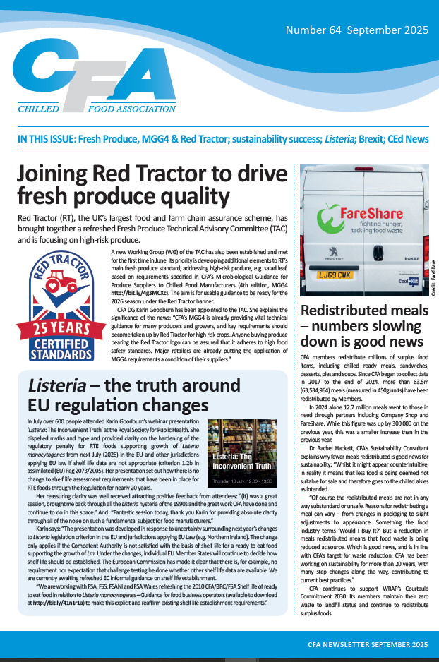 CFA September 2025 Newsletter - Chilled Food Association